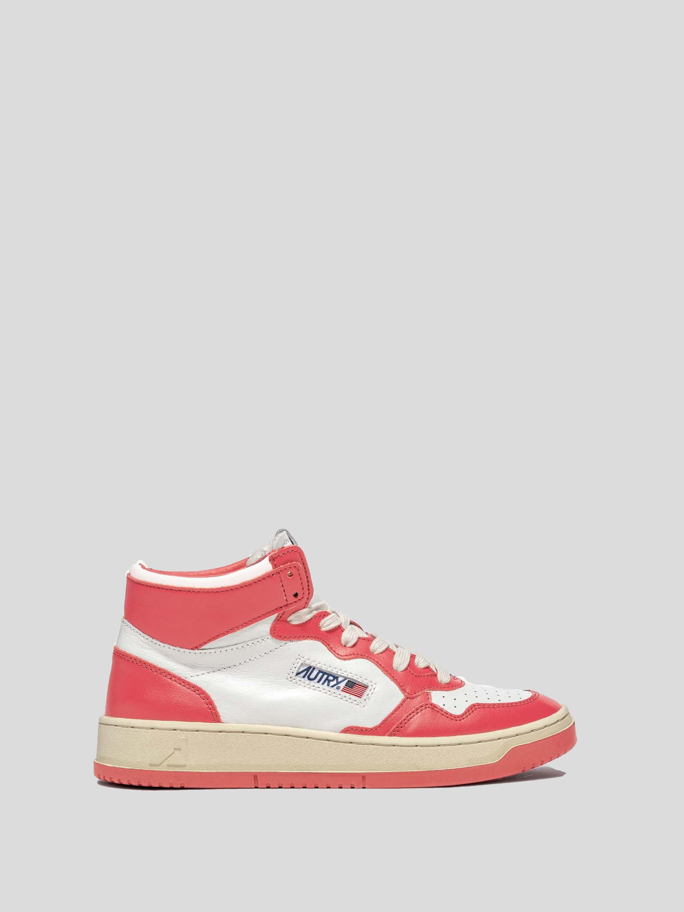 Autry Mid Top Sneaker Medalist lobster-pink AUMW WB22 – ADAM/EVE